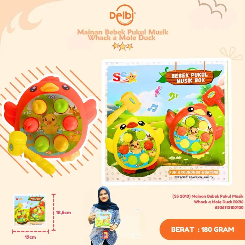 Mainan Bebek Pukul Musik Whack a Mole Duck BX96 | Delbi® World